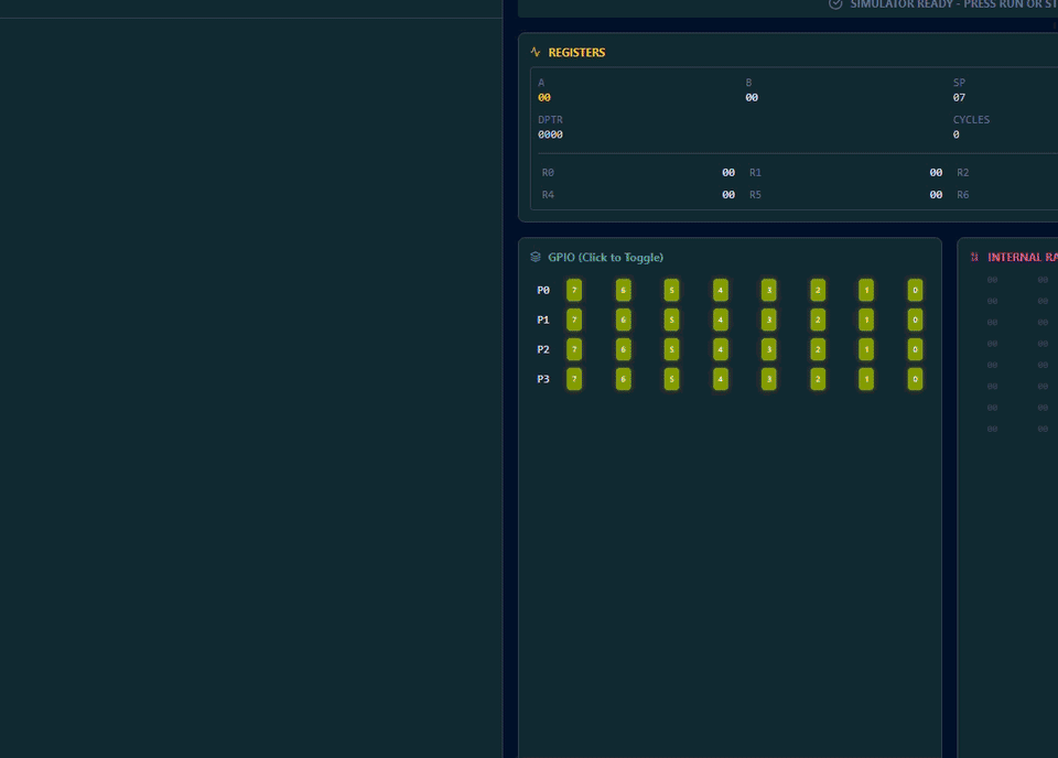 🎛️ 8051 Assembly Language Projects & Simulator Repository | 8051